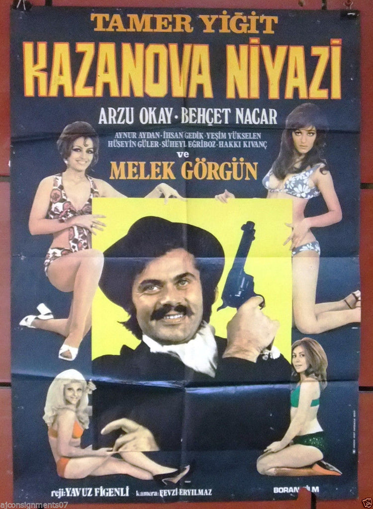 Kazanova Niyazi Tamer Yigit Turkish Original Movie Poster 70s