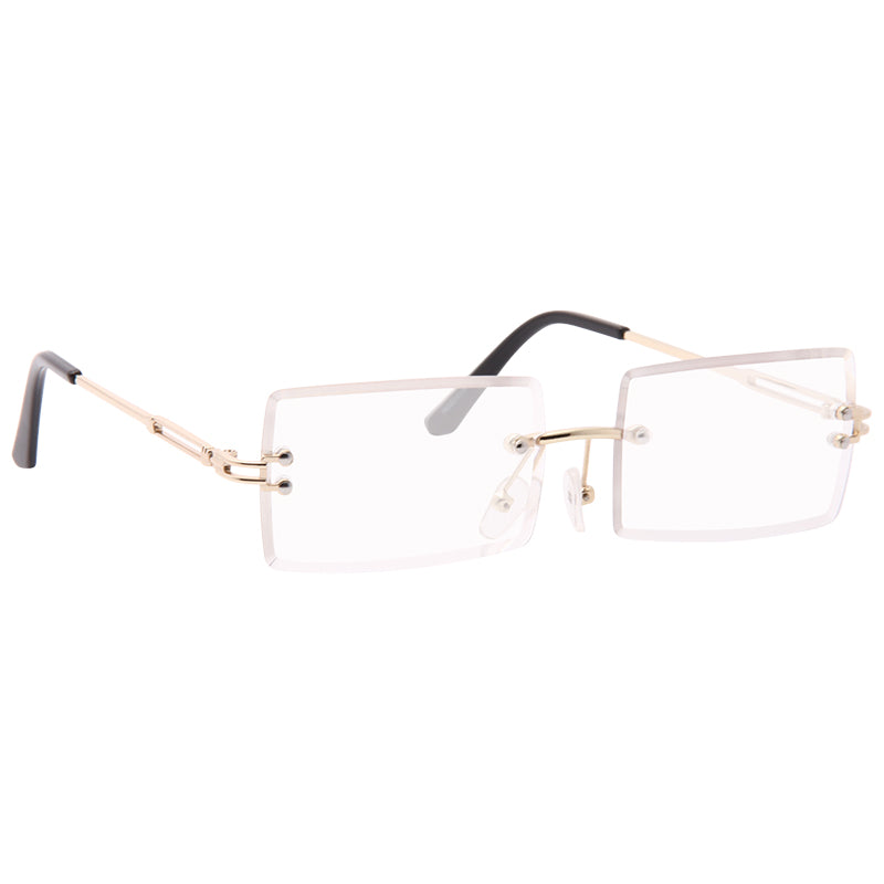 Sarah Palin 2 Rimless Rectangular Clear Glasses Cosmiceyewear