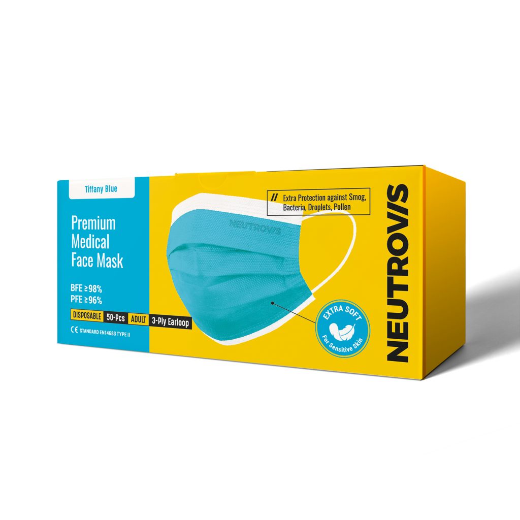 Buy Neutrovis 3ply Premium Medical Face Mask Adult Ultrasoft 50s Omni