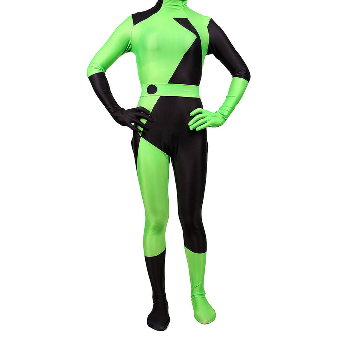 Shego Costume Kim Possible Cosplay Jumpsuits Halloween Bodysuit Custom