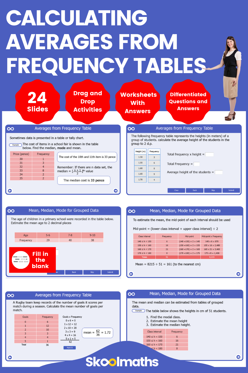 Calculating Averages From Frequency Tables Gcse Interactive Maths