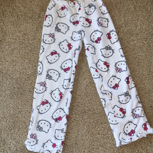 Hello Kitty Intimates And Sleepwear Hello Kitty Fuzzy Pants Poshmark